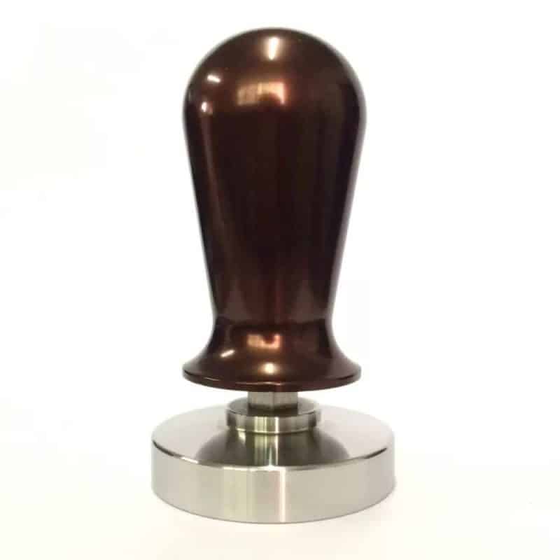 Tamper inox 18/10 δυναμομετρικό με καφέ λαβή 5,8cm|10cm - GTSA - e-exoplismos.gr